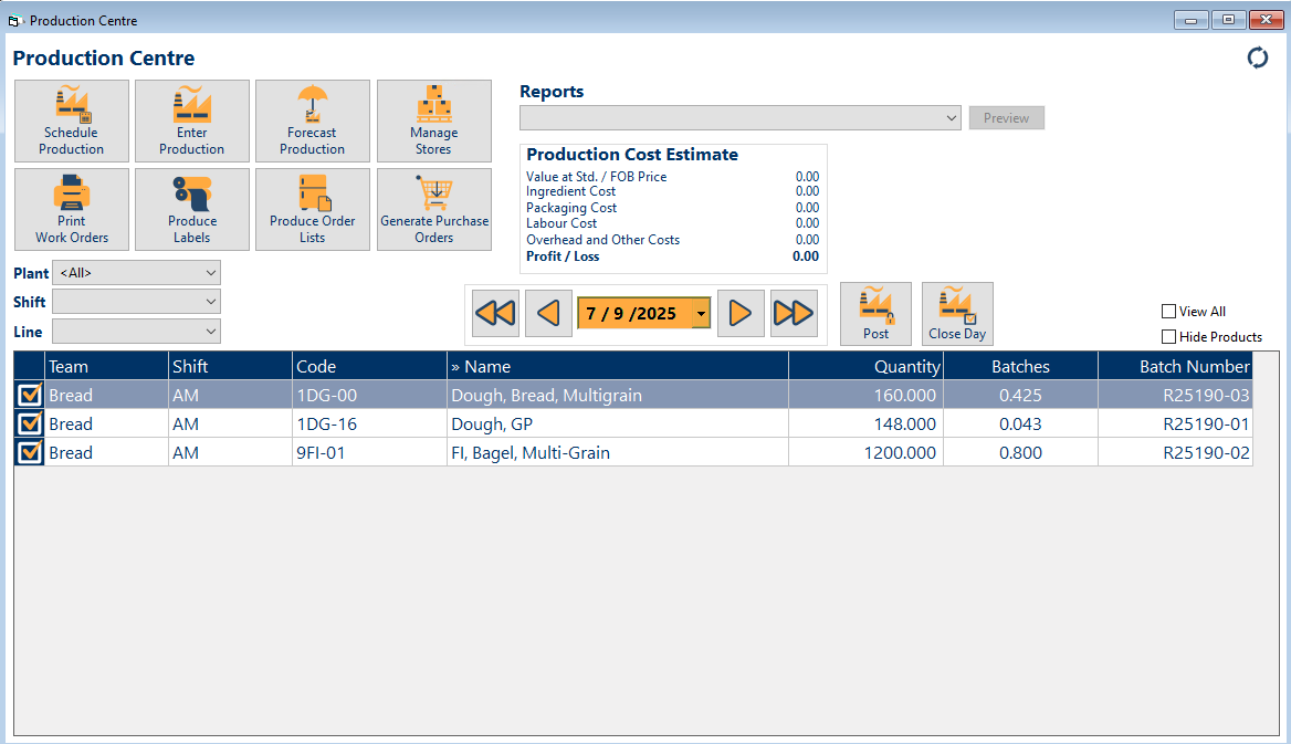 Schedule Production: Post Production