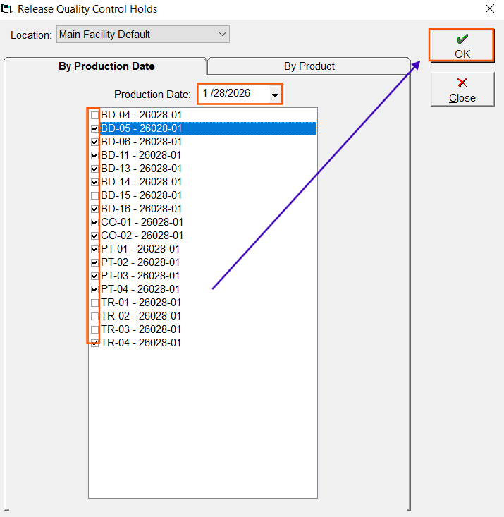 Release Quality Control Holds